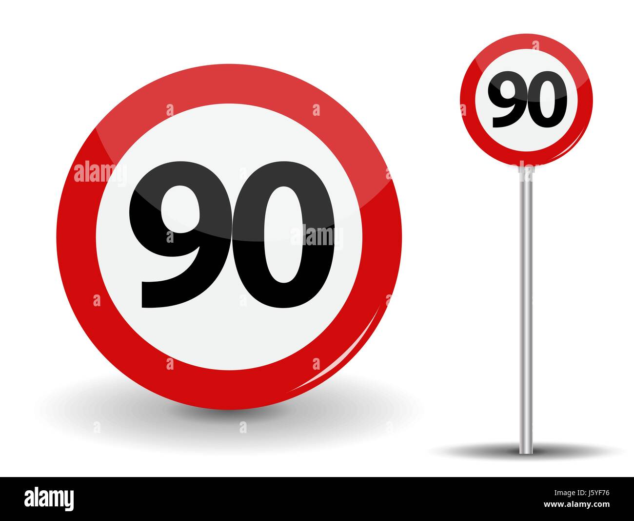 90 speed limit sign hi-res stock photography and images - Alamy