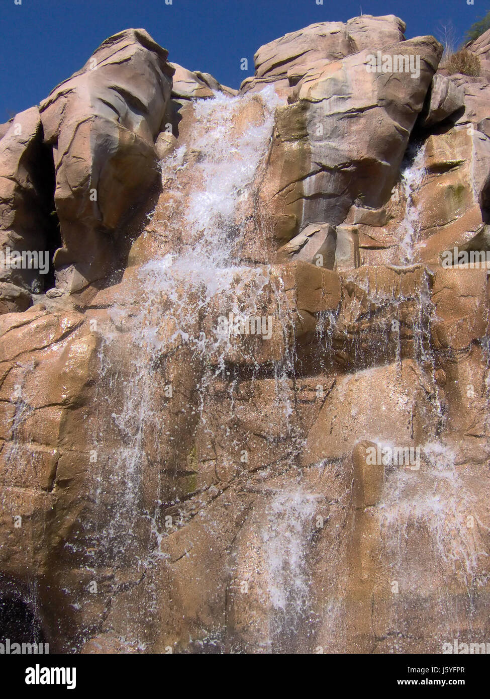 waterfall wet rocks water nature natural blue brochure big large ...