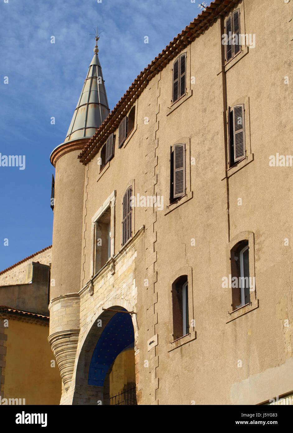 house building tower medieval ancient blue house building tower church ...