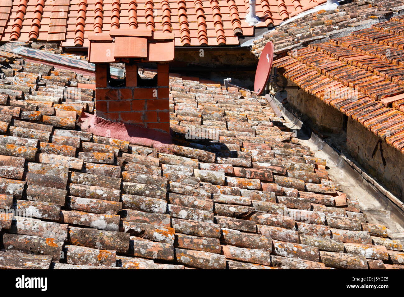 house building brick tile tiled roof rooftop red house building brick ...