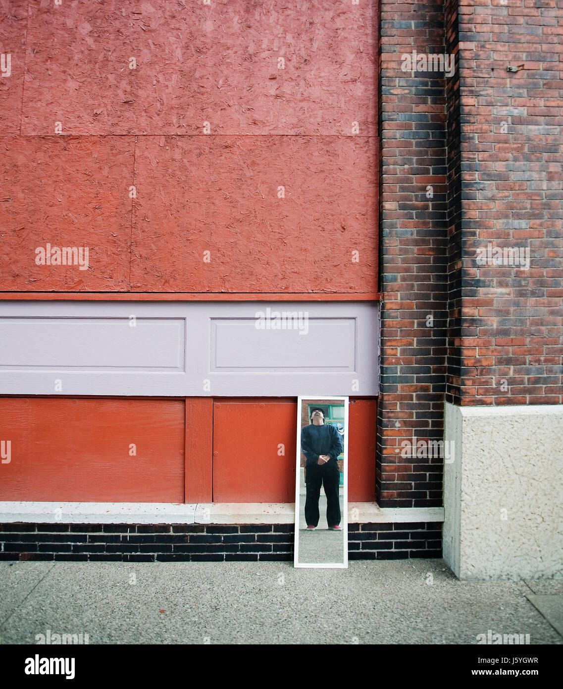 industrial wood human human being sidewalk pedestrian boarded building ...
