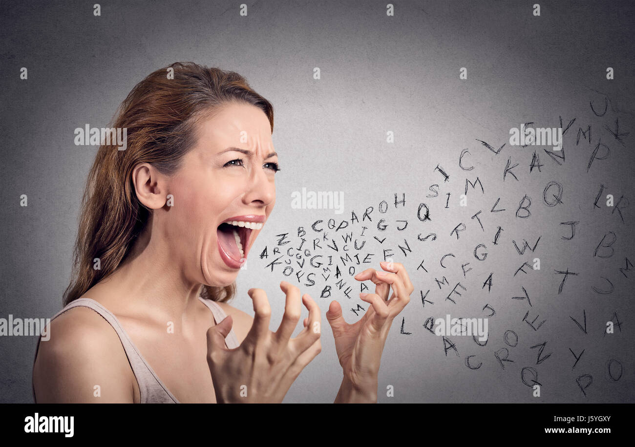 Angry Screaming Side View