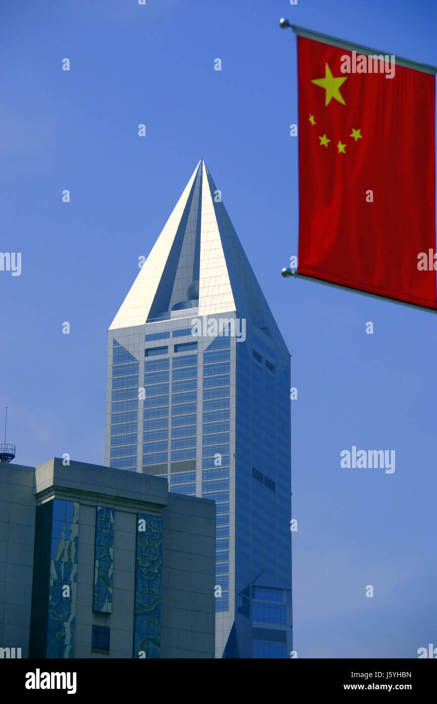 china skycraper flag chinese china shanghai schanghai shanghai ...