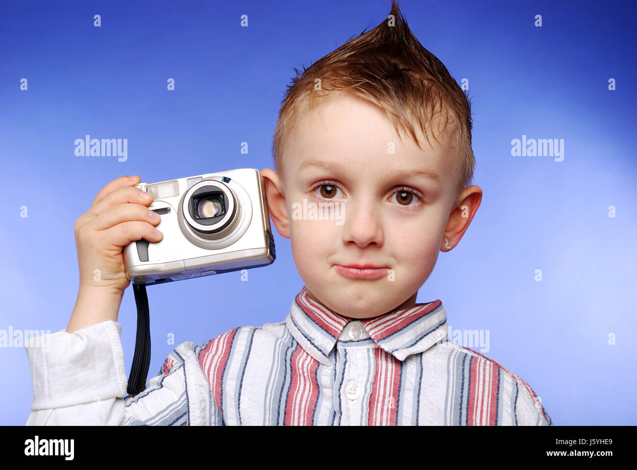boy with digital camera Stock Photo - Alamy