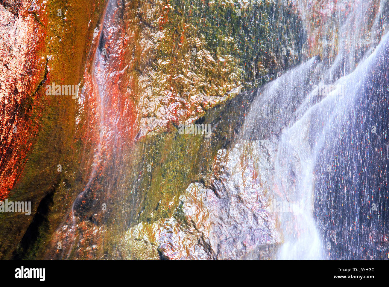 stone waterfall wet rocks water close detail big large enormous extreme ...