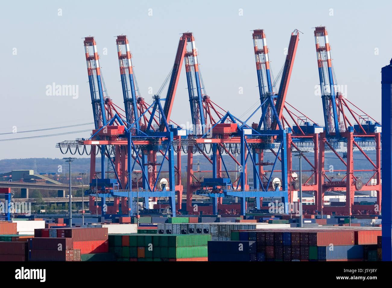 container terminal hamburg Stock Photo - Alamy