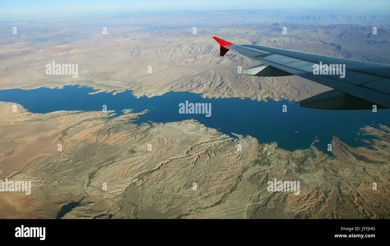 wing aerial photograph nevada aircraft aeroplane plane airplane salt ...