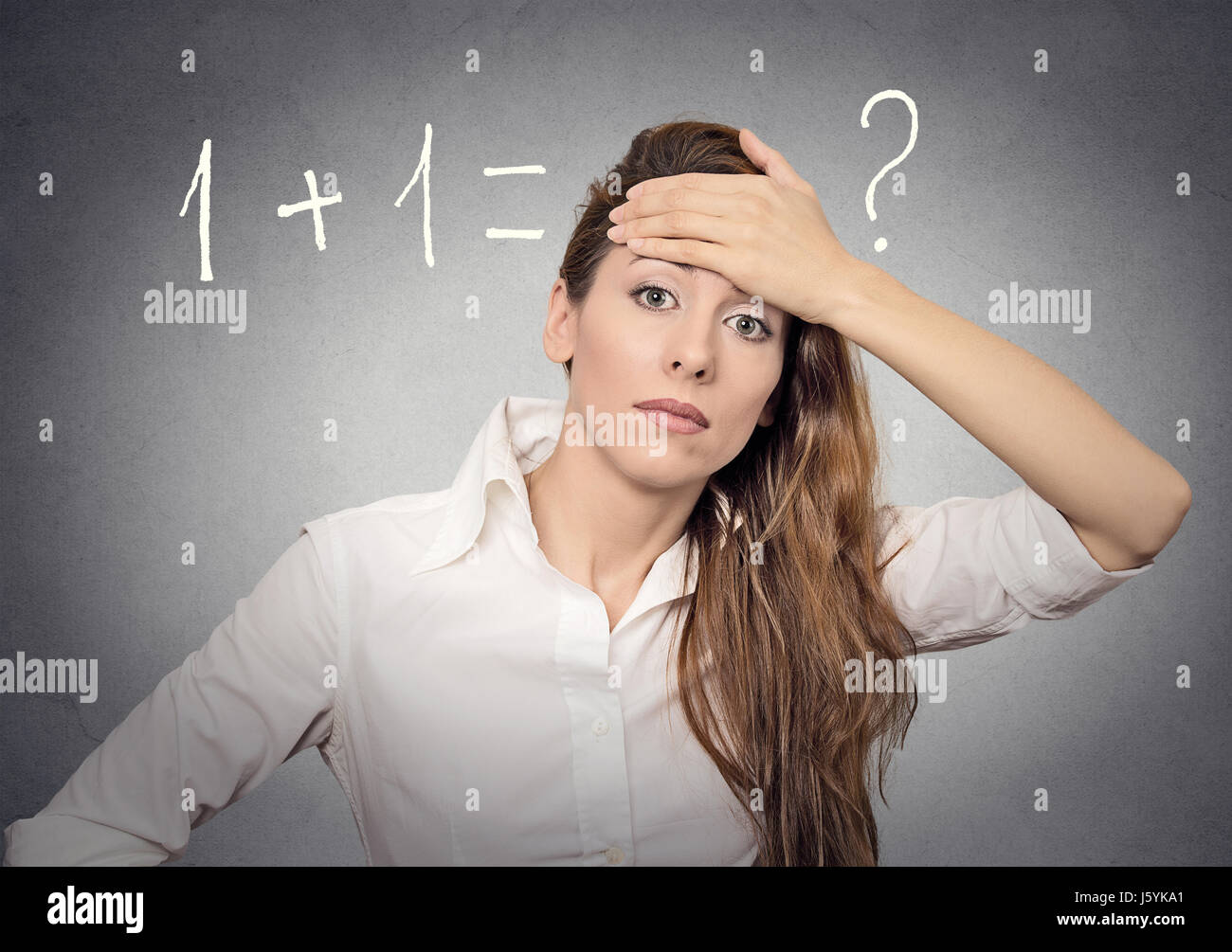 woman can't solve problem Stock Photo - Alamy woman can't solve problem Stock Photo - Alamy