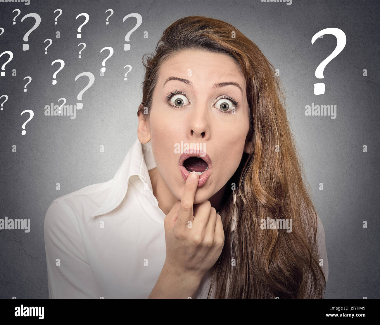 Surprise astonished woman. Headshot portrait woman looking surprised in ... Surprise astonished woman. Headshot portrait woman looking surprised in ...