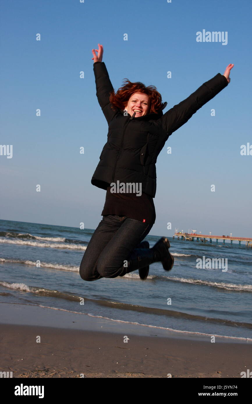 woman spring bouncing bounces hop skipping frisks jumping jump zest for ...