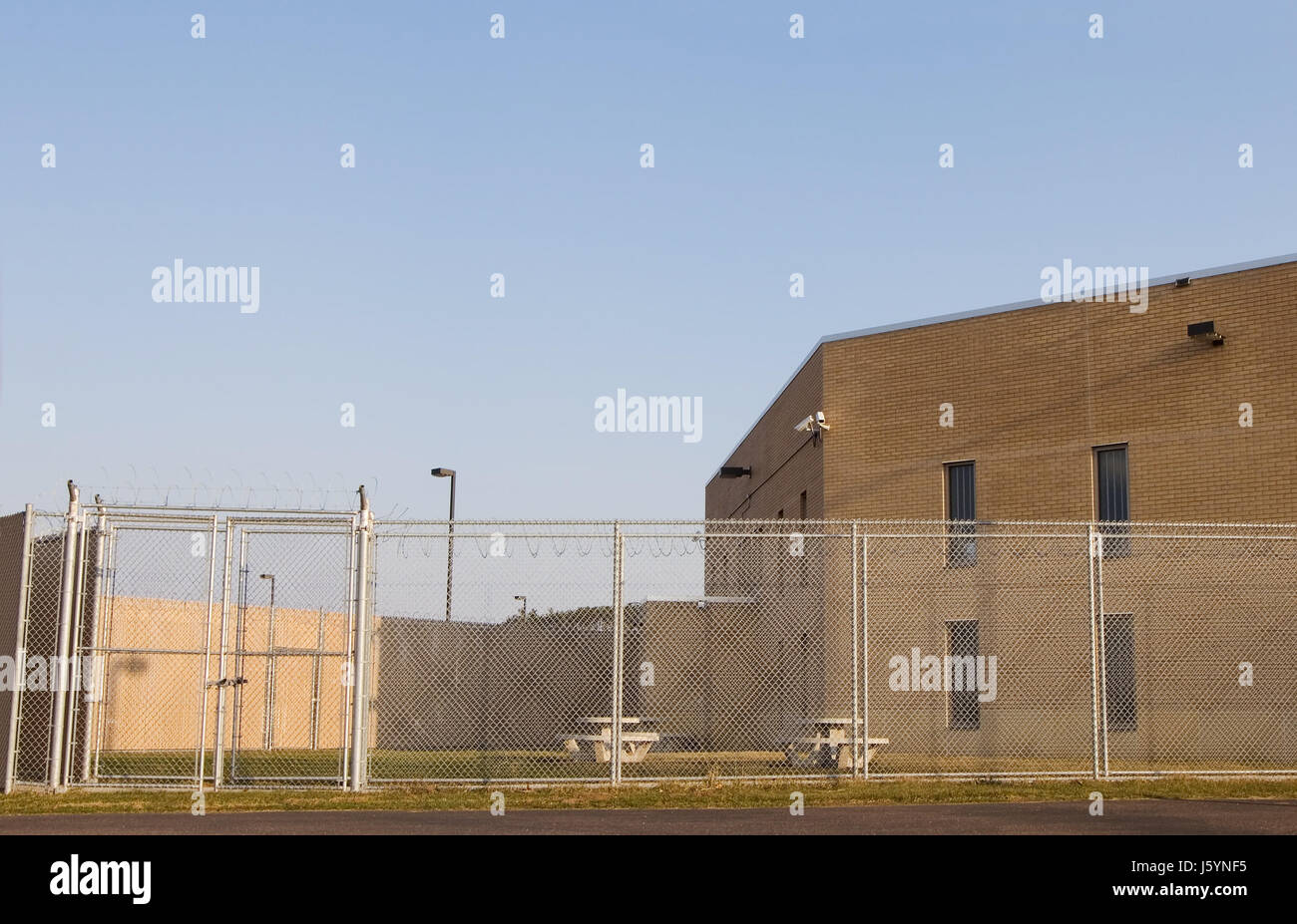 brig jail fence criminal prison detention secure building yard brig ...