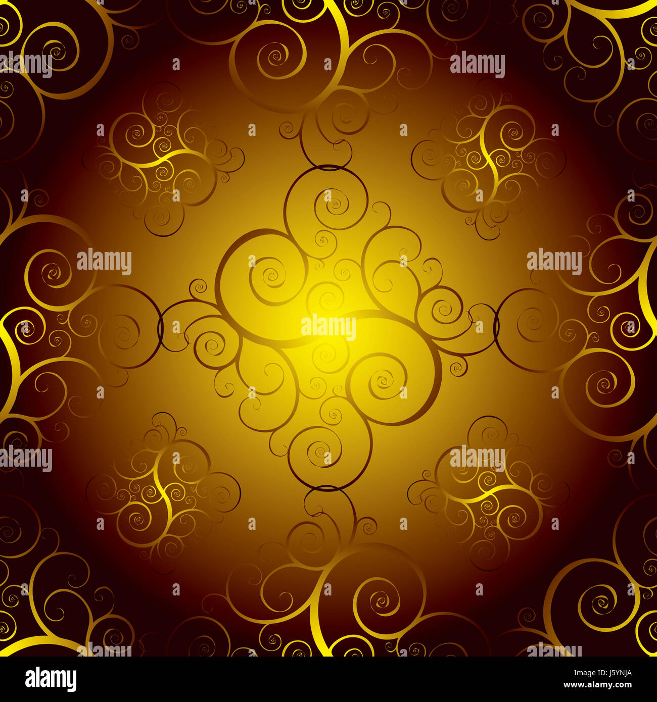ornament pattern seamless curl repeat backdrop background gold floral ...
