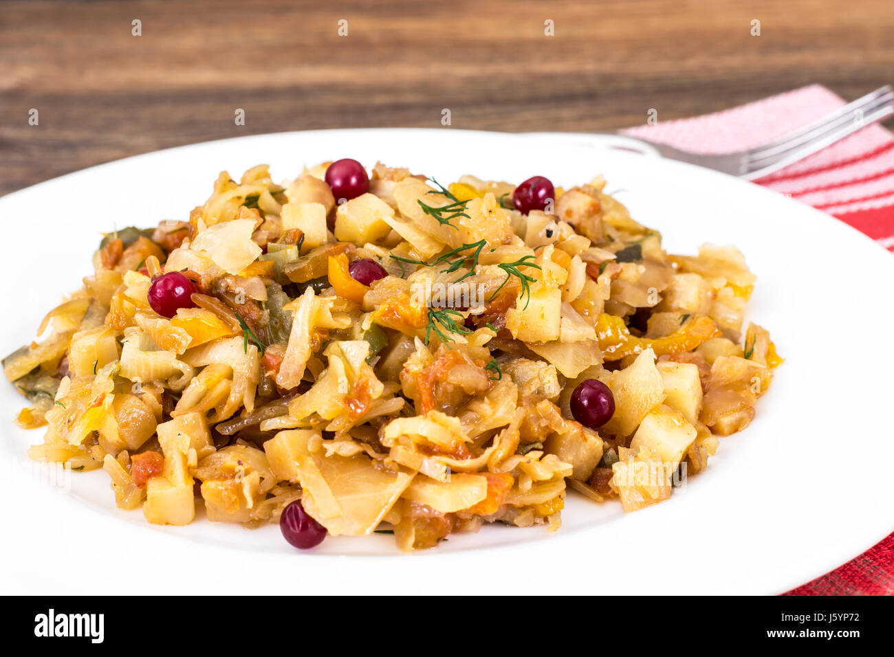Vegetable stew with cranberries. Studio Photo Stock Photo - Alamy
