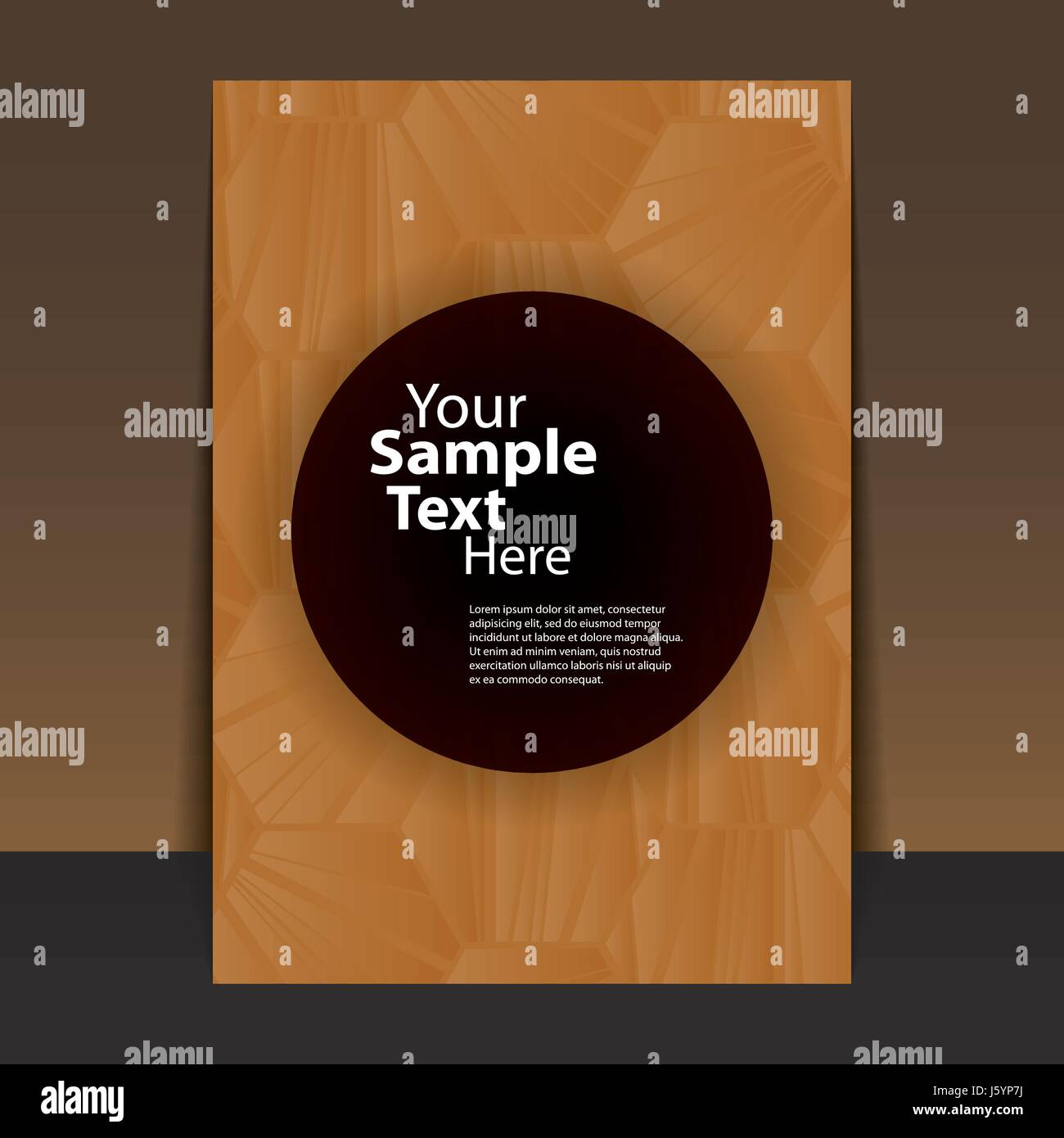 Brown Abstract Flyer or Cover Design in Editable Vector Format Stock ...