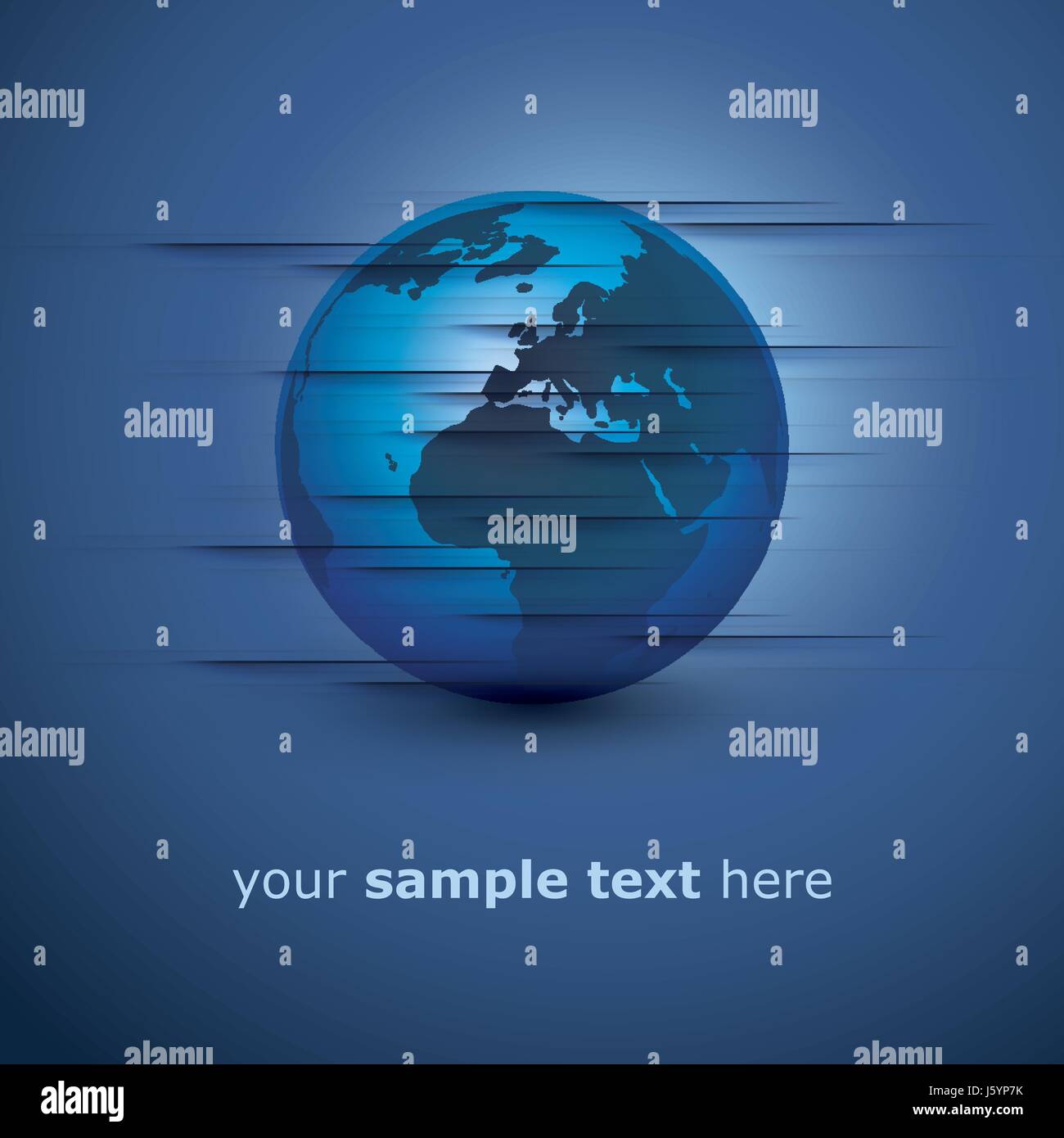 Blue Abstract Globe Design - Illustration in Editable Vector Format ...