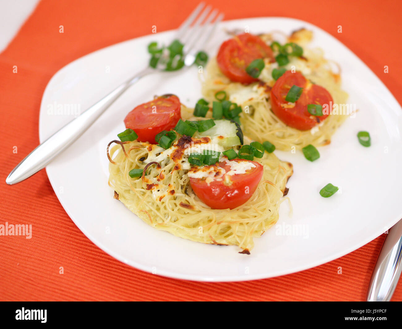 spaghetti nests 2 Stock Photo - Alamy