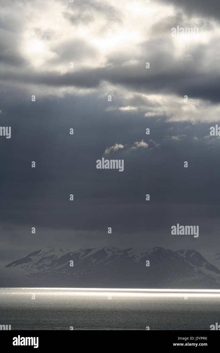 arctic cloudy north clouds night nighttime arctic ice north water ...