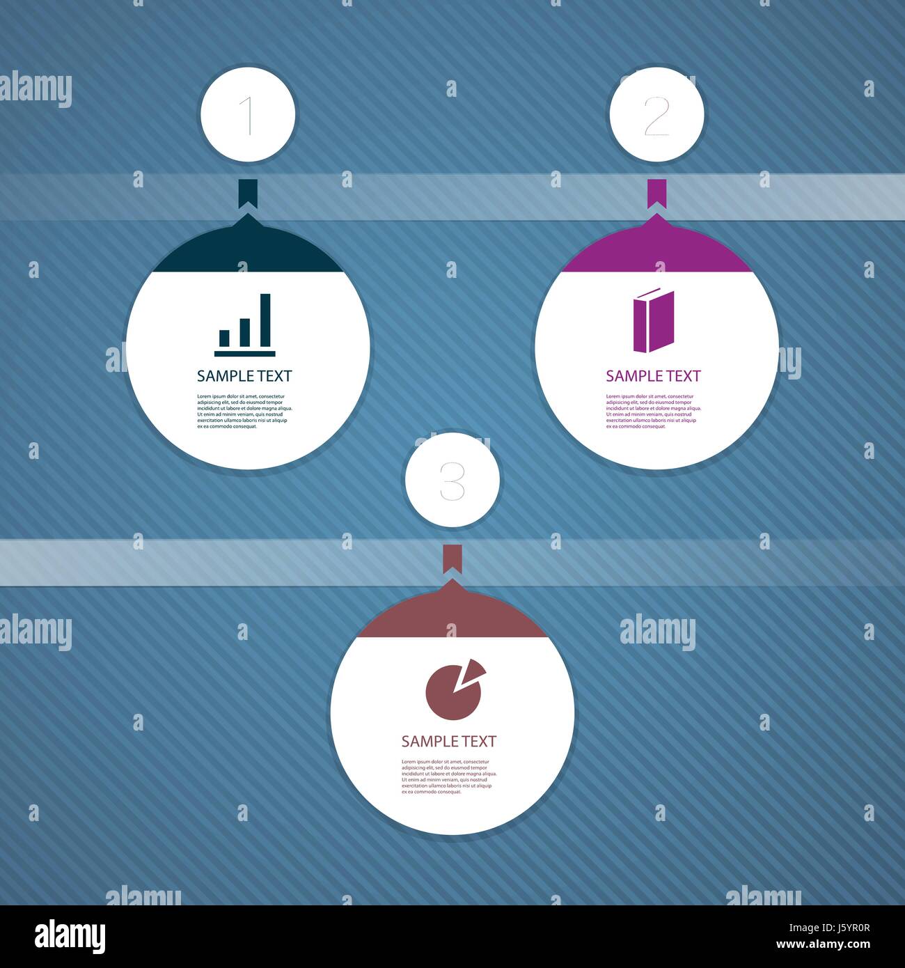 Steps, Order, Progress - Colorful Abstract Modern Numbered Infographics ...
