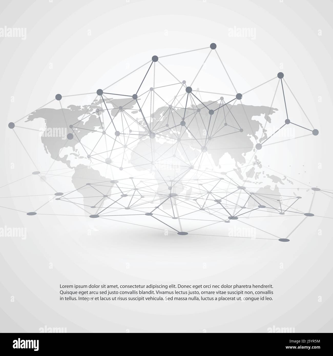 Cloud Computing and Networks Concept with World Map - Global Digital ...