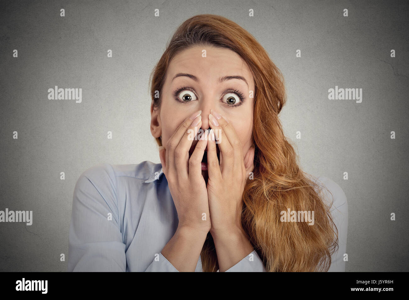 Headshot Concerned Woman Stock Photo - Alamy