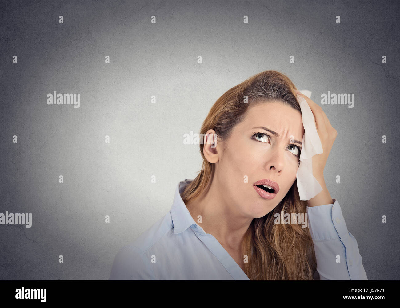 Woman sweat heat hi-res stock photography and images - Alamy