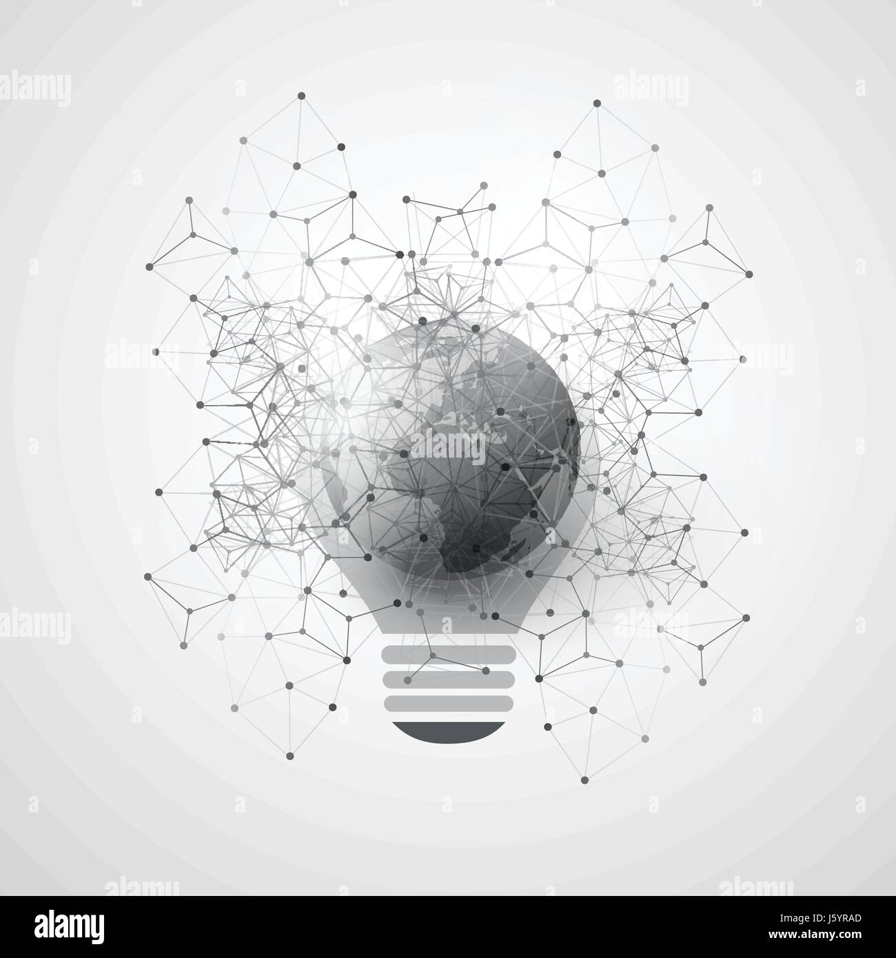 Abstract Cloud Computing and Global Network Connections Concept Design ...