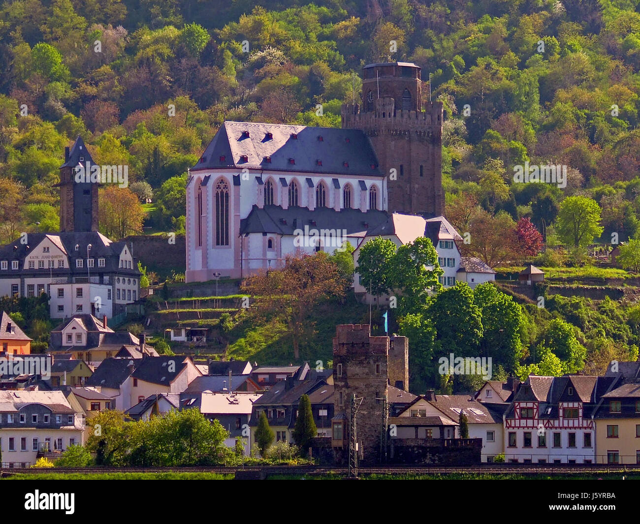 city town rhine community village market town scenery countryside ...