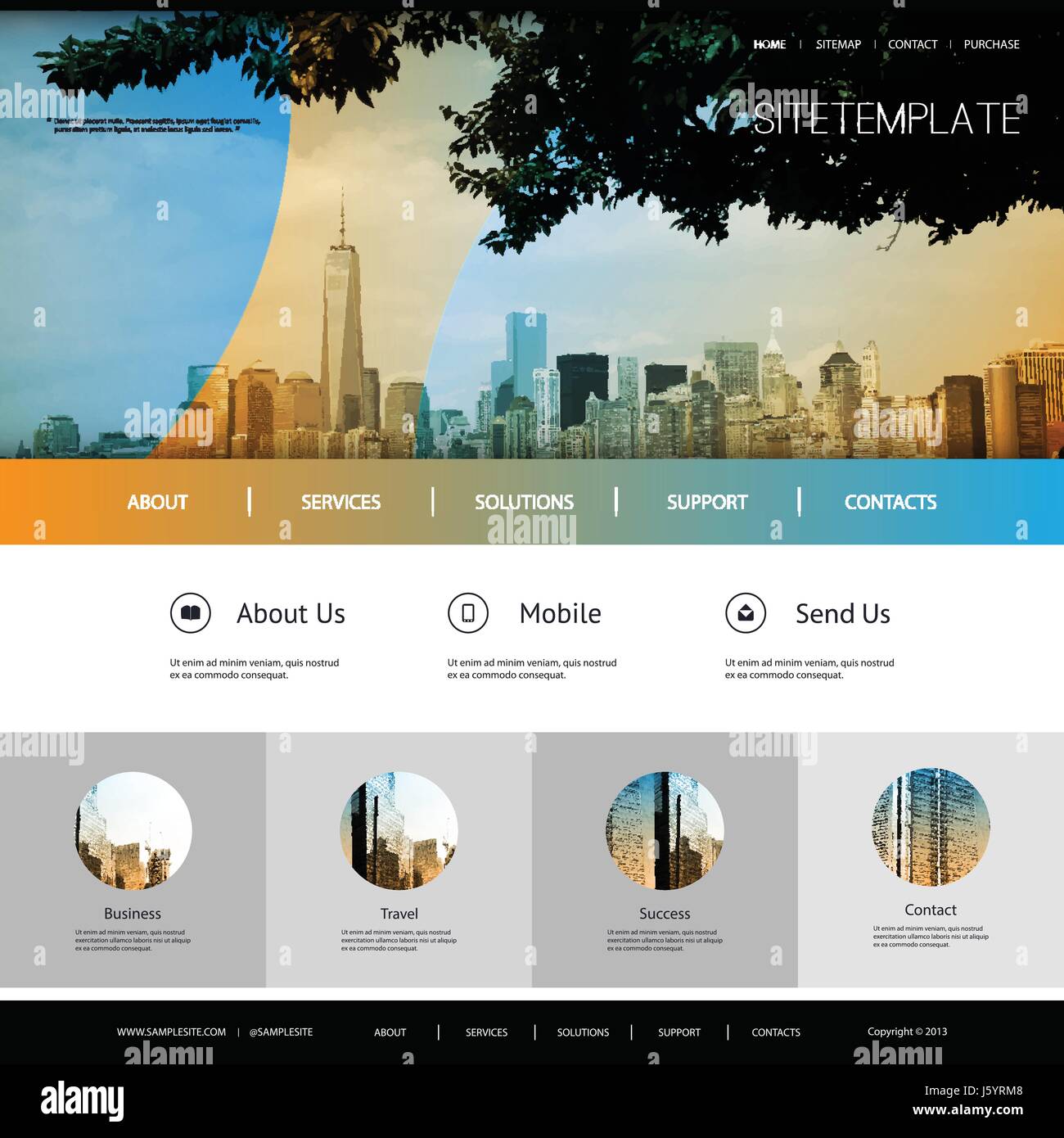 Modern Colorful Web Site Creative Design Element Template Layout with ...
