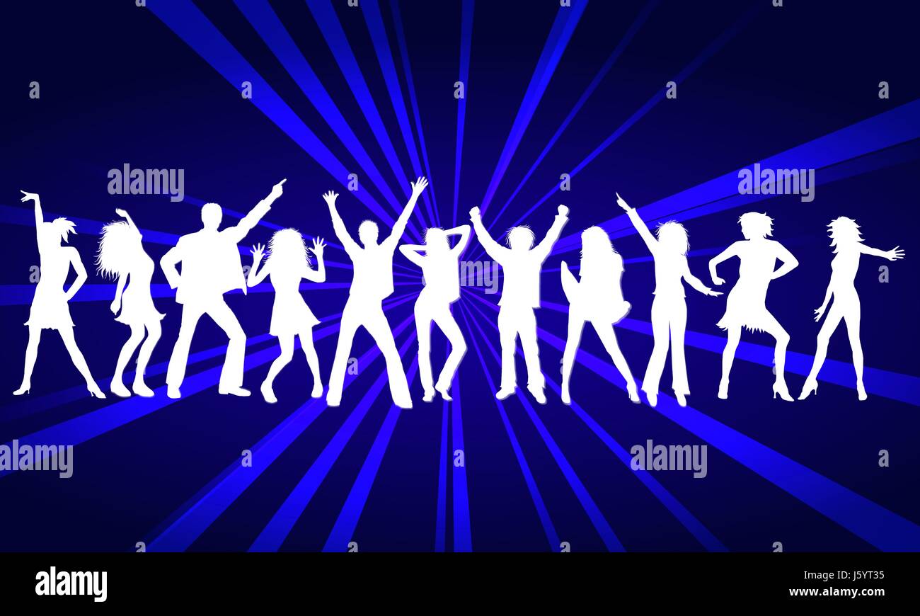 woman disco party celebration teenager dancing dance group couples ...