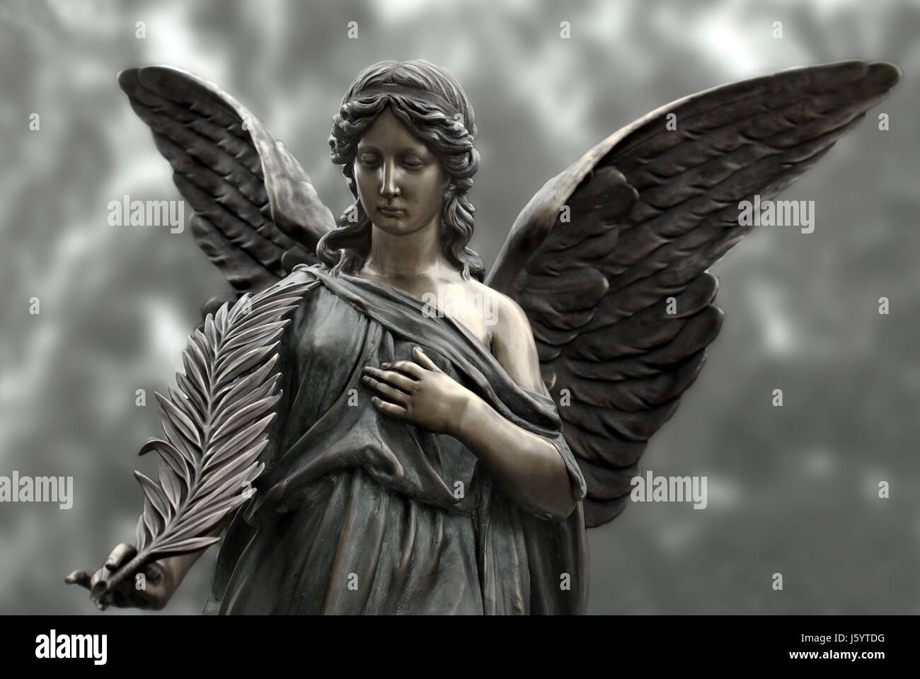 sad cemetery mourning sorrow angel angels corpus christi statue wing ...