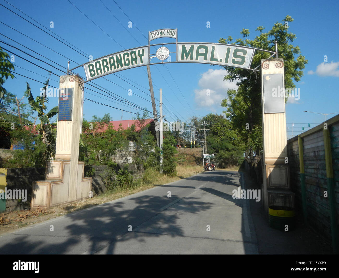 The image showcases the 'Welcome Border' arches and signs located in ...