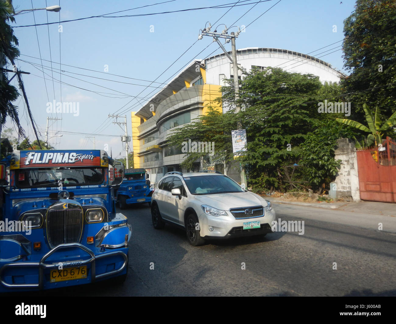 This image depicts various locations along Magalang Road in the ...