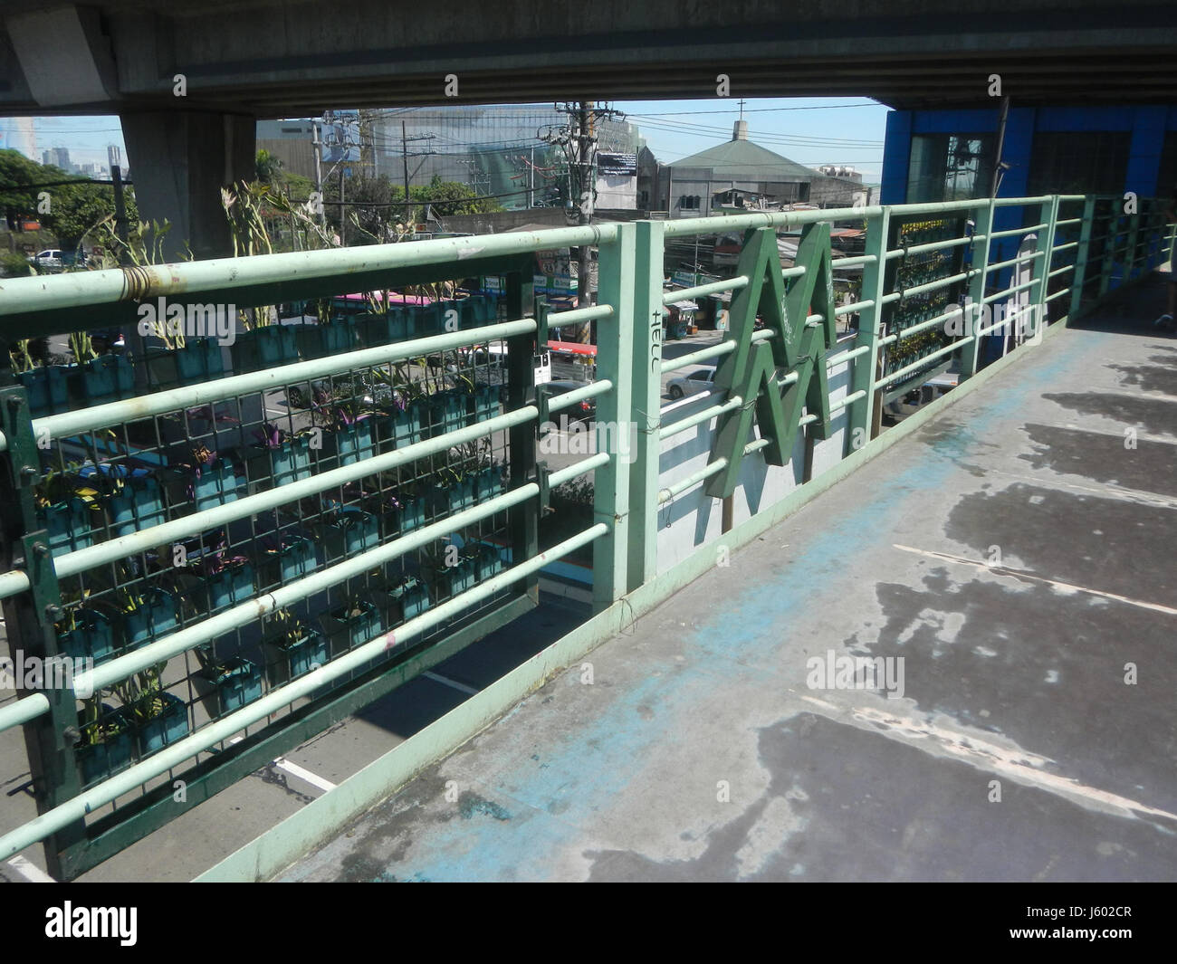 The Katipunan Footbridge, connecting EDSA and Bagong Barrio in West ...