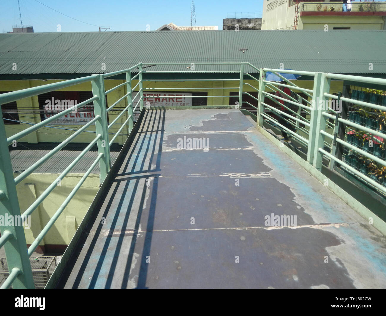 The Katipunan Footbridge in EDSA, Bagong Barrio, West Caloocan City, is ...