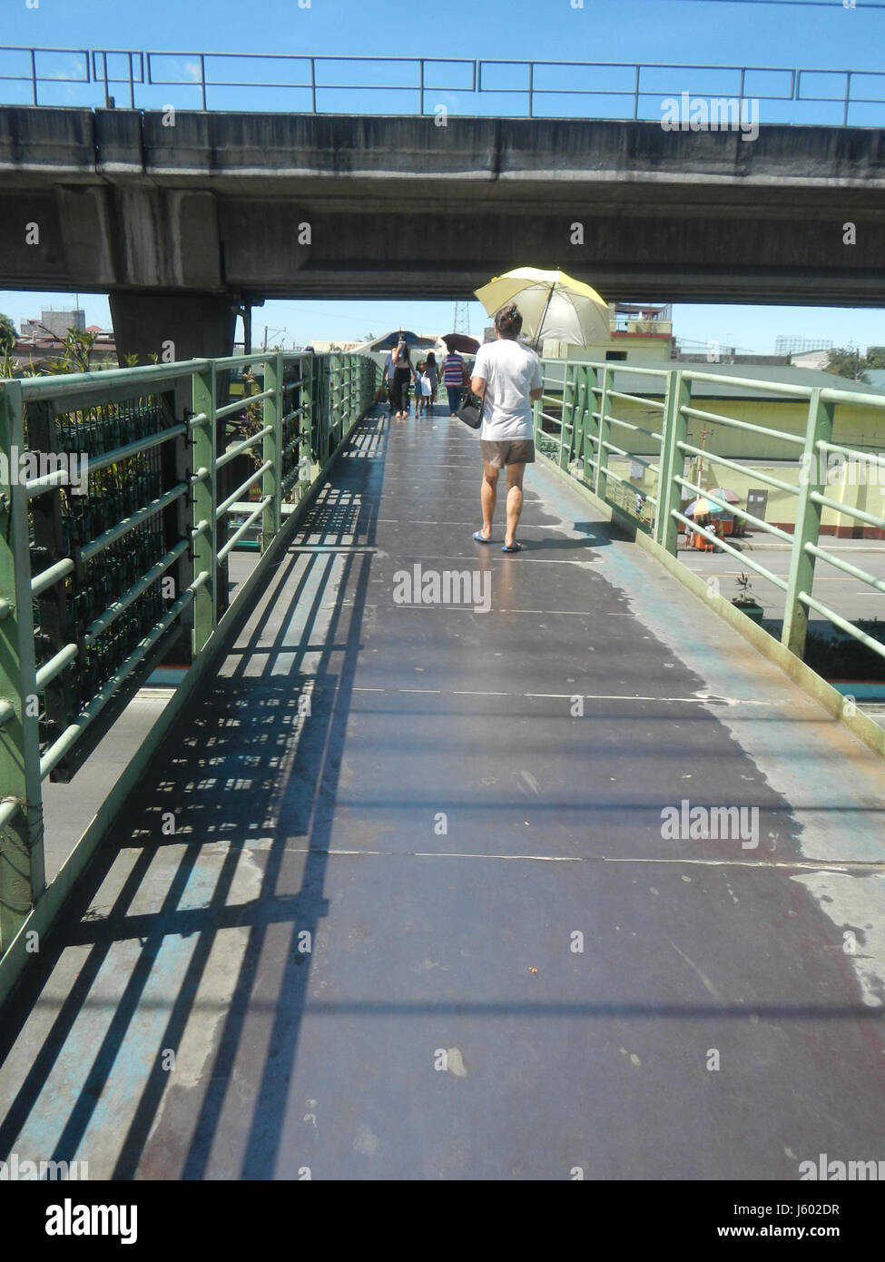 The Katipunan Footbridge connects areas along EDSA and Bagong Barrio in ...