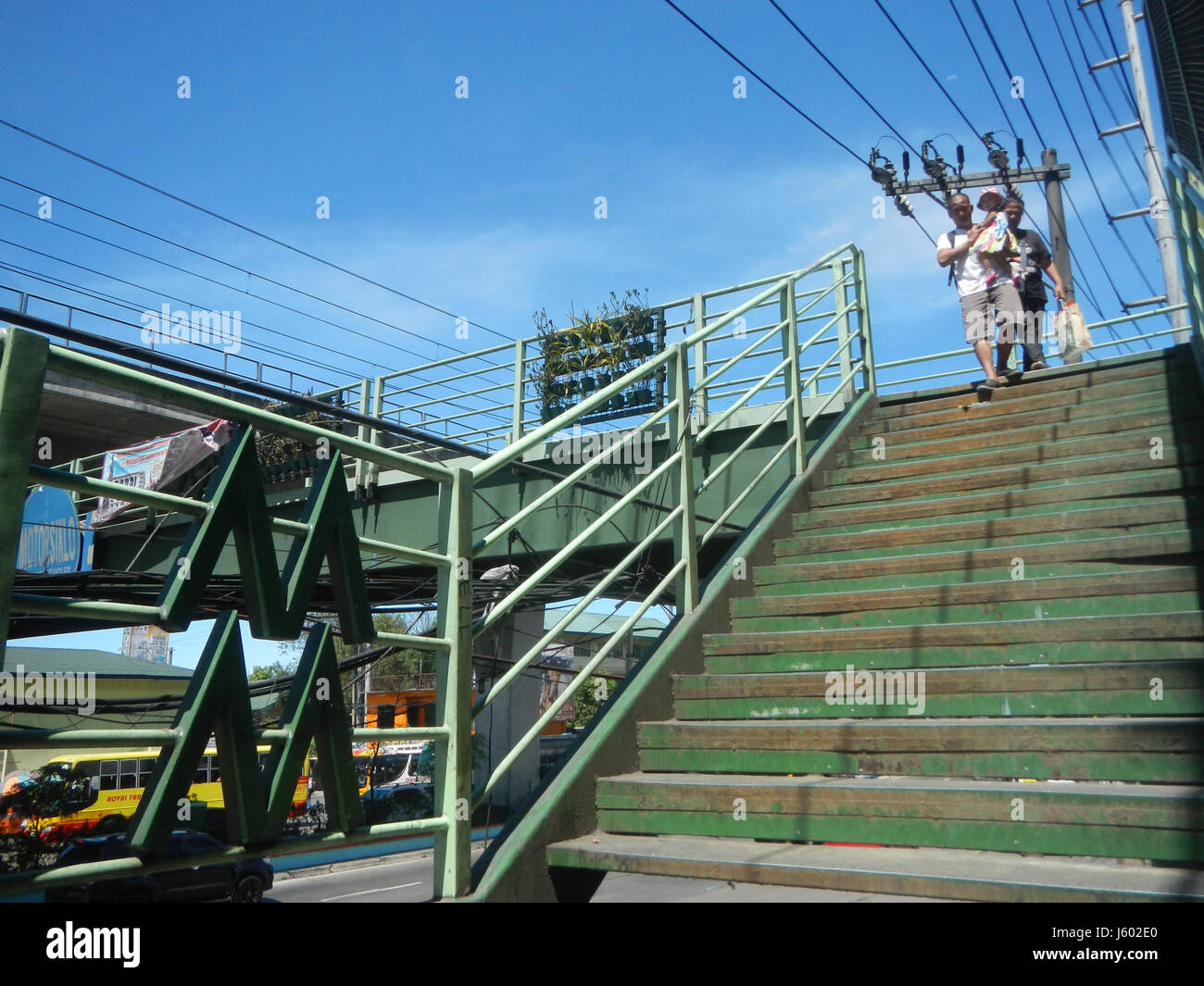 The Katipunan Footbridge, located at EDSA in Bagong Barrio, West ...