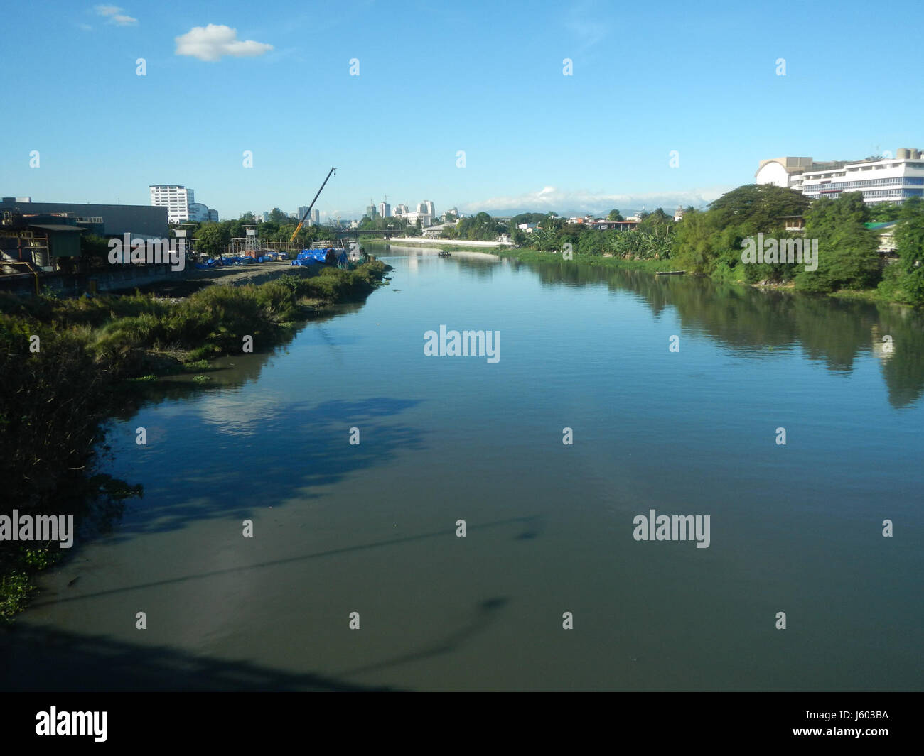 The Santa Rosa Bridge is located over the Bagong Ilog River in Pasig ...