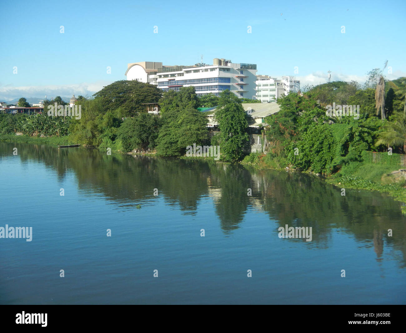 The Santa Rosa Bridge spans the Bagong Ilog River in Pasig City ...