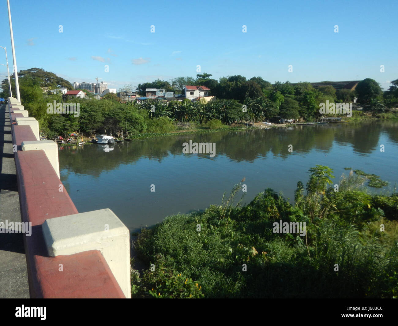 The Santa Rosa Bridge crosses the Bagong Ilog River in Pasig City ...