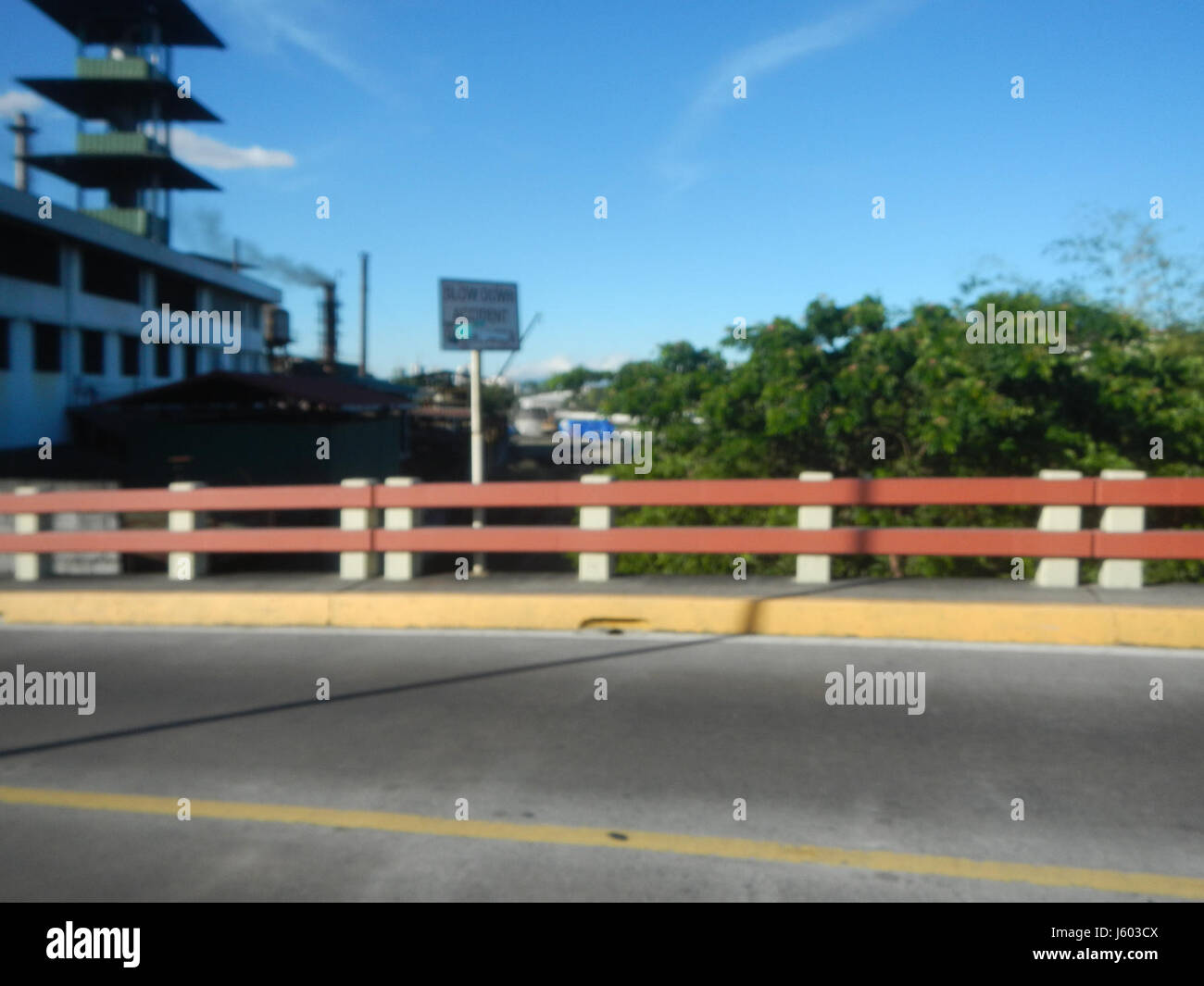 The Santa Rosa Bridge, located over the Bagong Ilog River in Pasig City ...