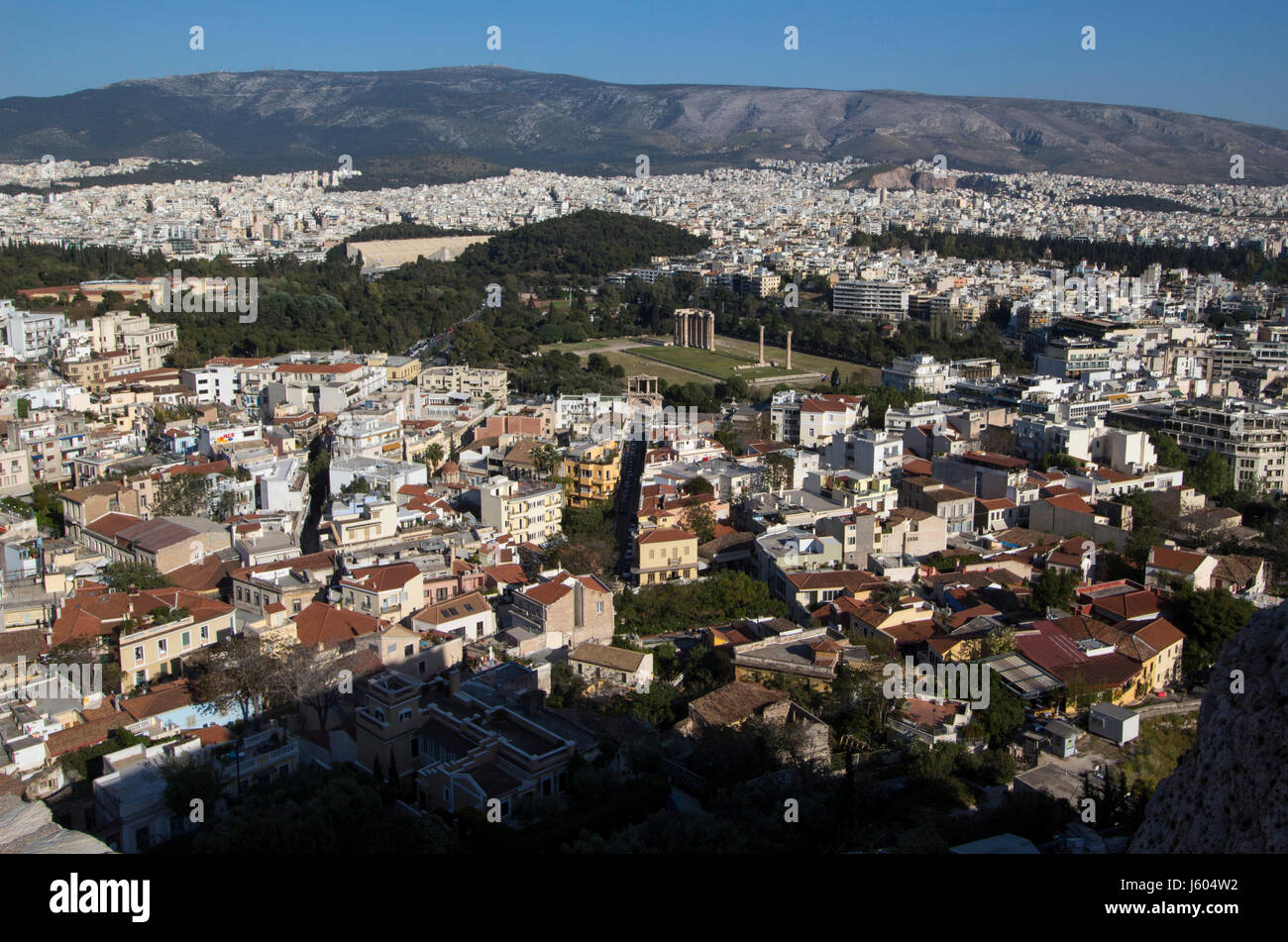 Hadrians Arch And Athens City Centre High Resolution Stock Photography ...