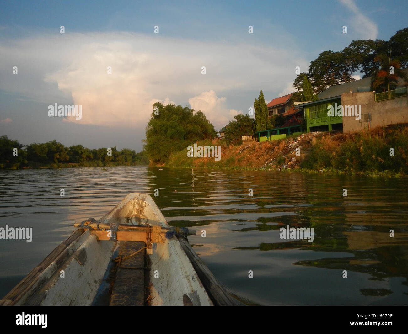 This image captures a sunset view over the river districts of San Juan ...