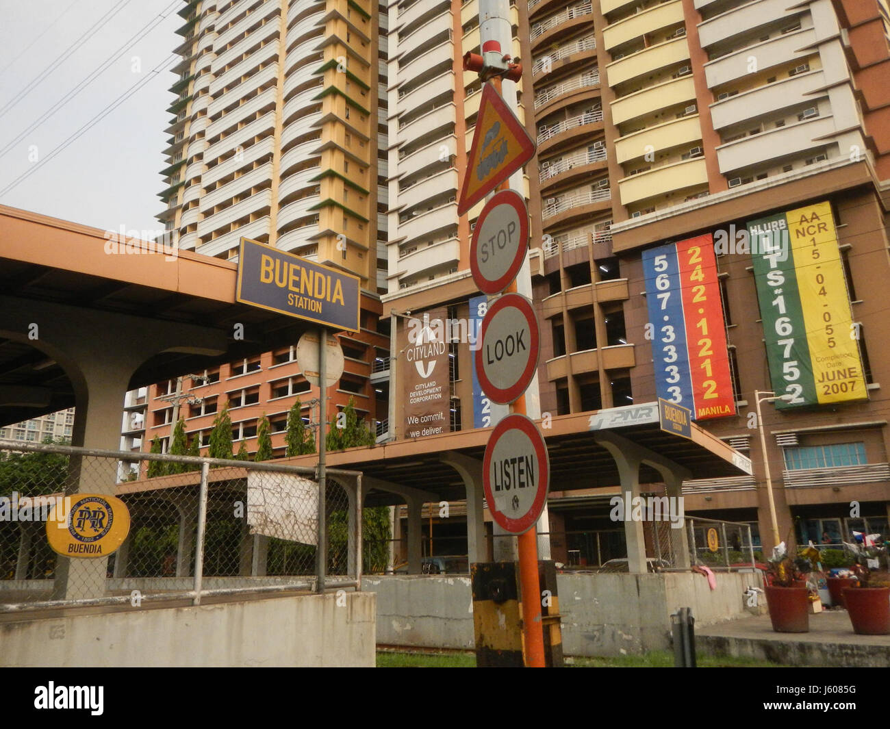 This image shows the Buendia PNR Station in Makati City, near the ...