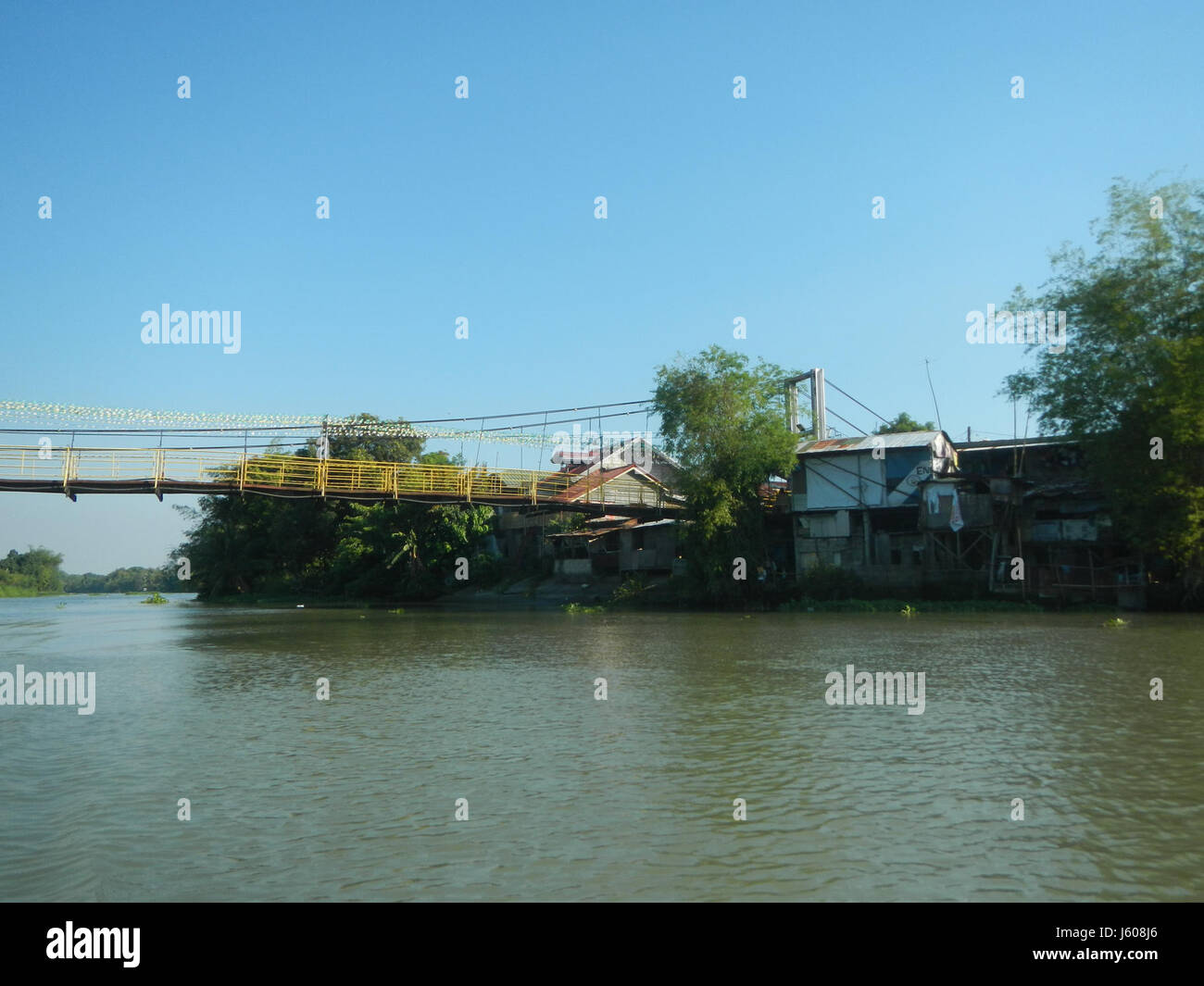 This image shows the riprap construction along the riverbanks of the ...