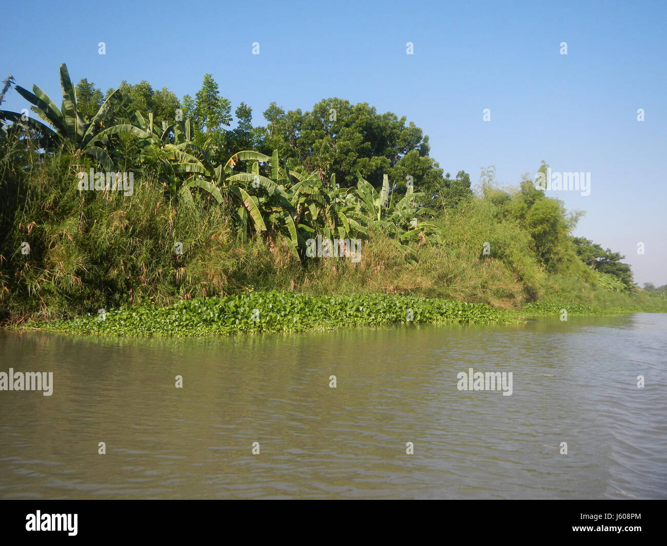 This photograph captures the scenic riverside districts of Calumpit ...