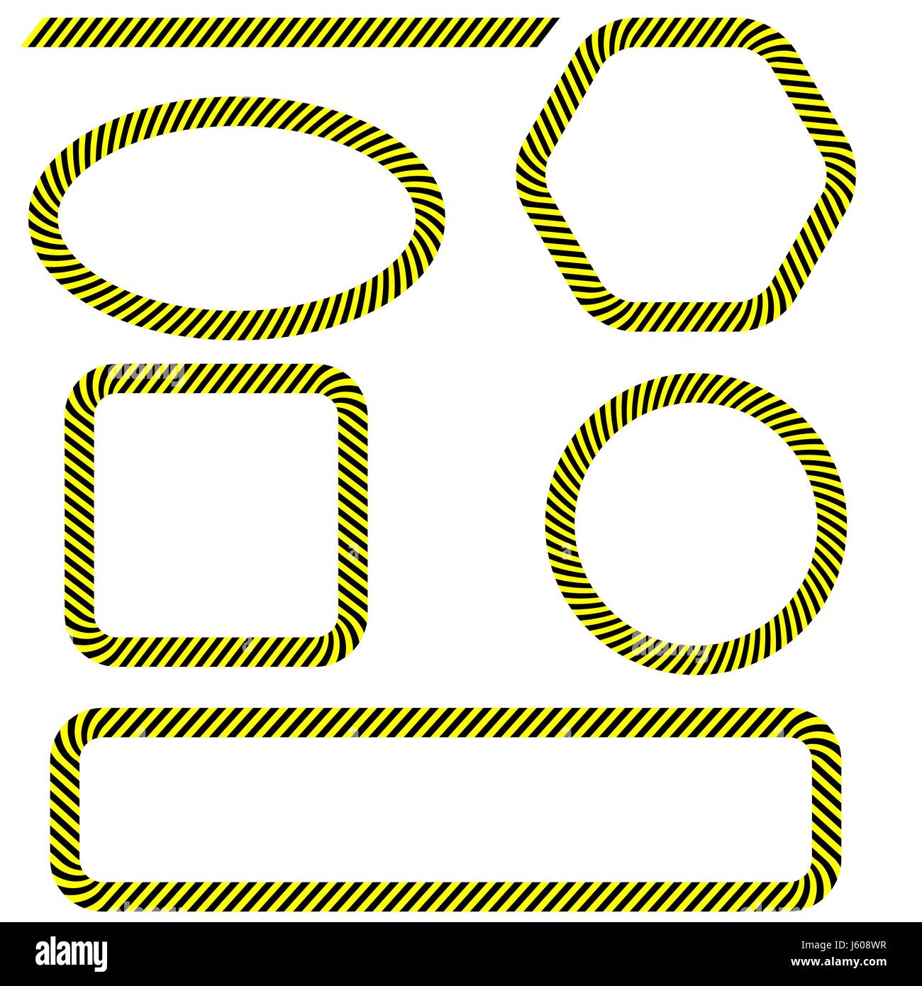 Set of Different Danger Tape Frames Stock Vector Image & Art - Alamy