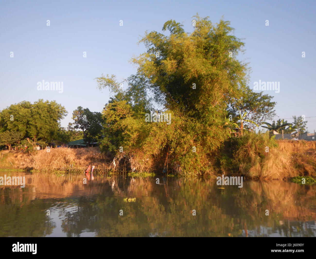 This image captures a scenic view of the riverside districts of ...