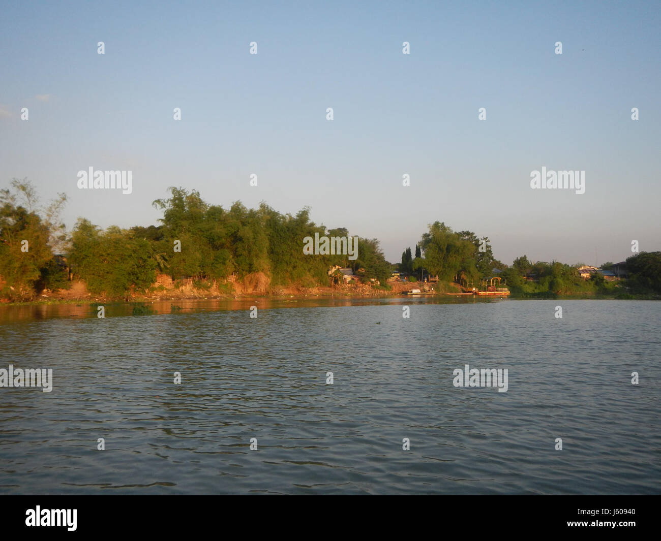 This scene shows the rural landscape of the riverside districts in ...