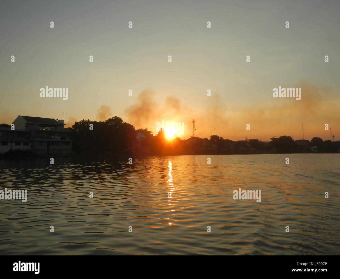 This image captures the scenic views of the riverside districts in ...