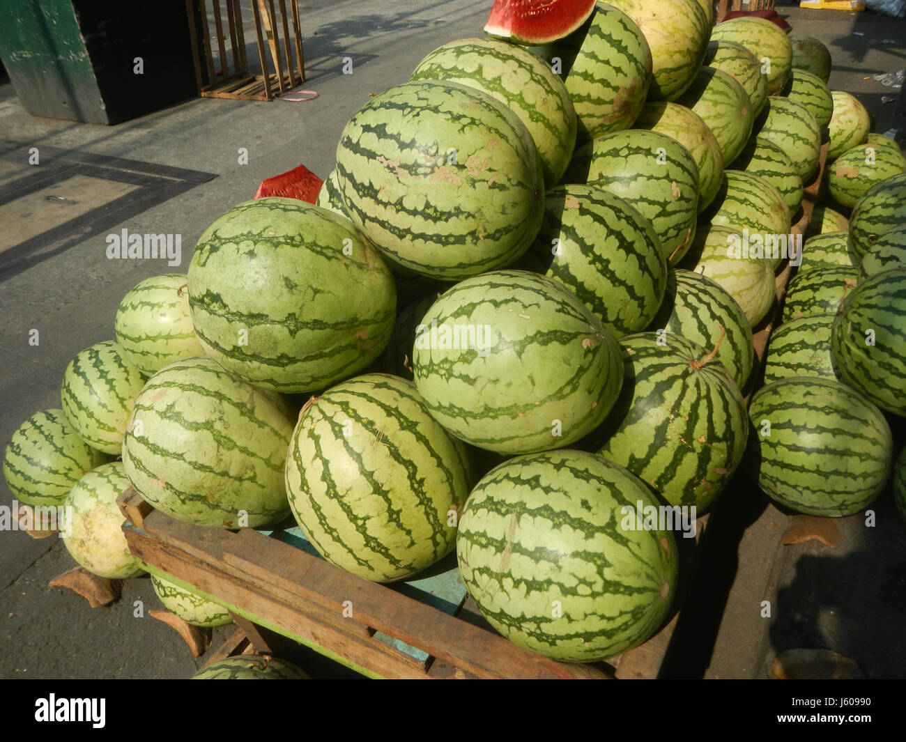 01266 Watermelons Philippines textures Apolonio Samson Market Quezon ...